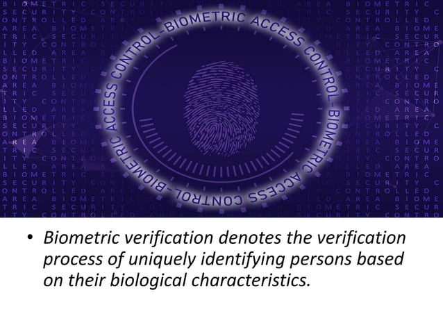 Biometrics and Identity management | PPT