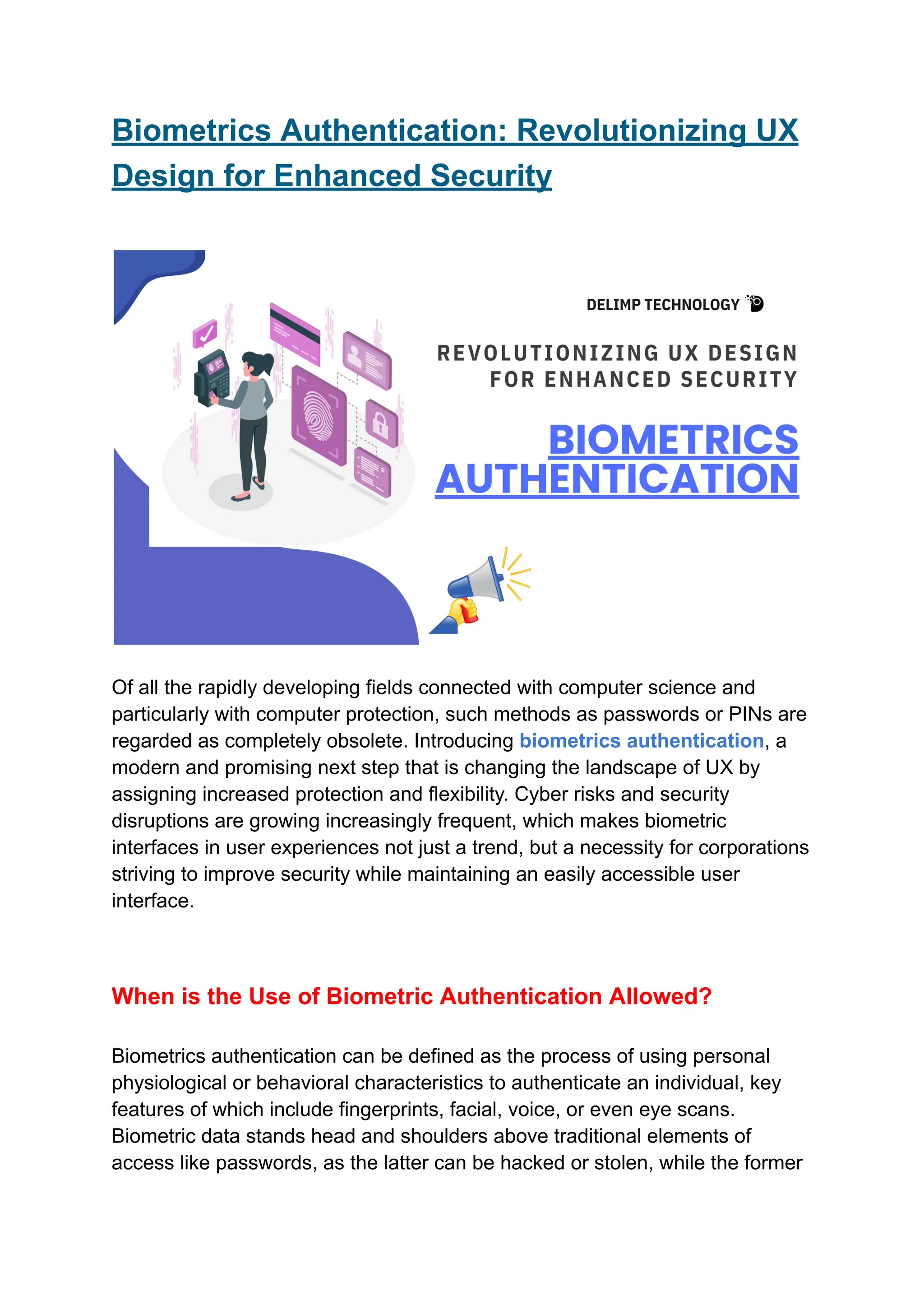 Biometrics Authentication Revolutionizing Ux Design For Enhanced