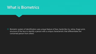 Biometrics based key generation | PPTX