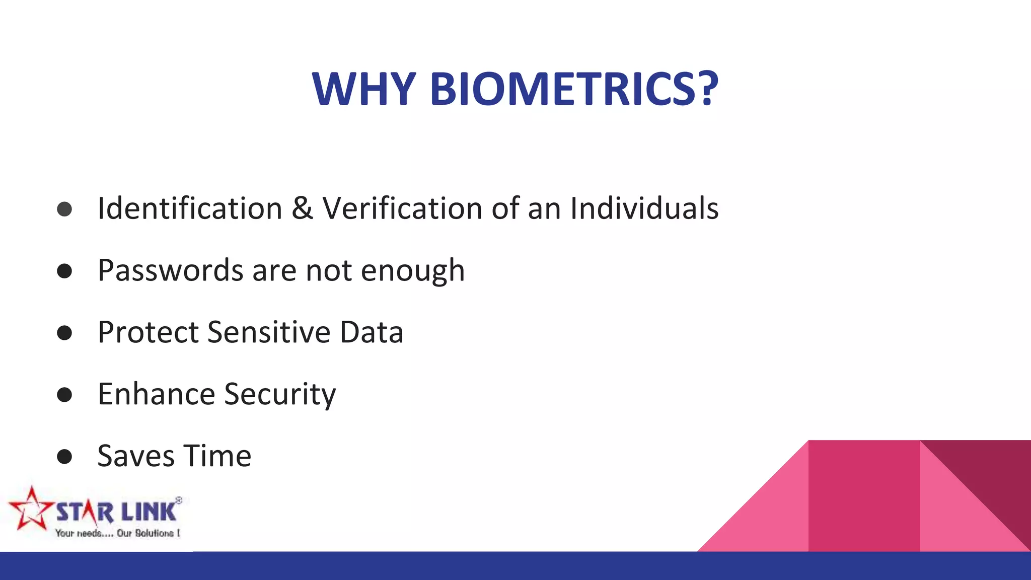 Biometrics based on fingerprint technology | PPTX