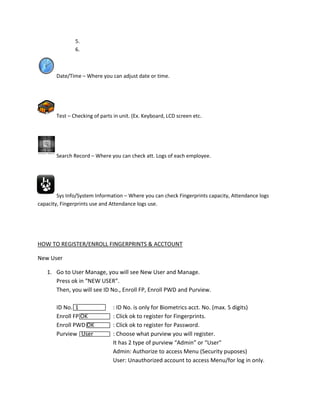 Biometrics colored manual | PDF