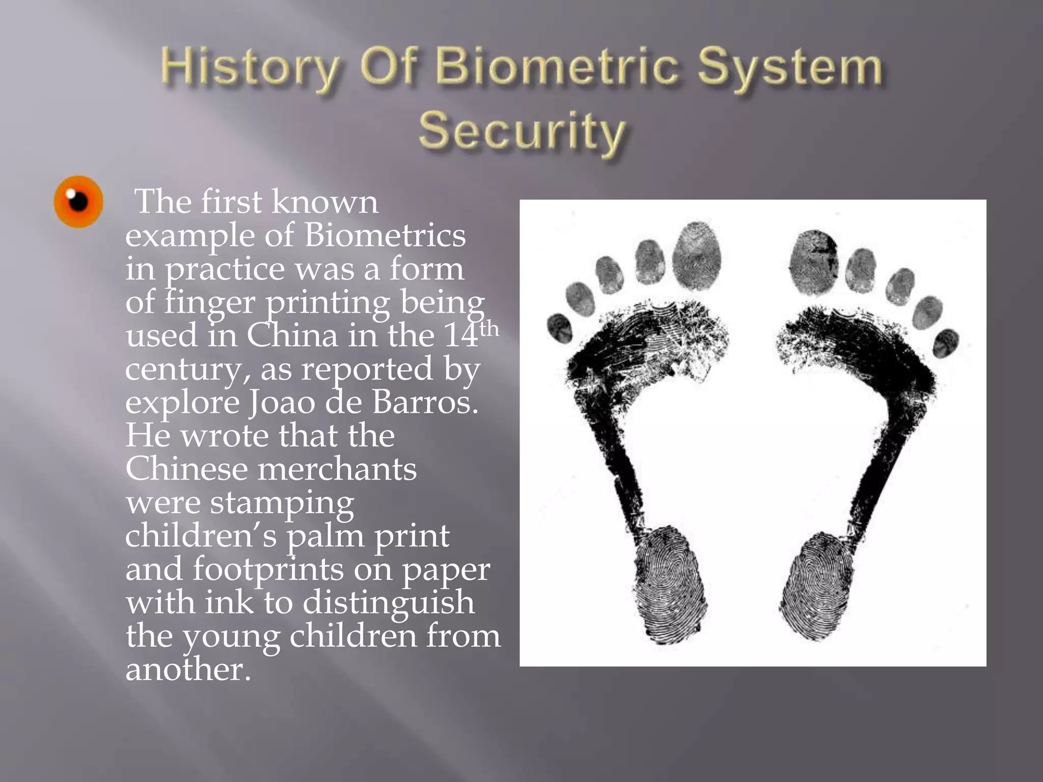 Biometric security system | PPTX