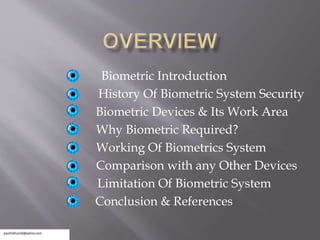 Biometric security system | PPTX