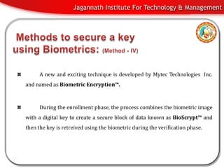 Biometric security using cryptography | PPTX
