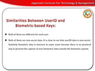 Biometric security using cryptography | PPTX