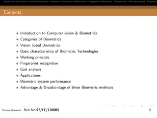 Biometric seminar proma | PPT