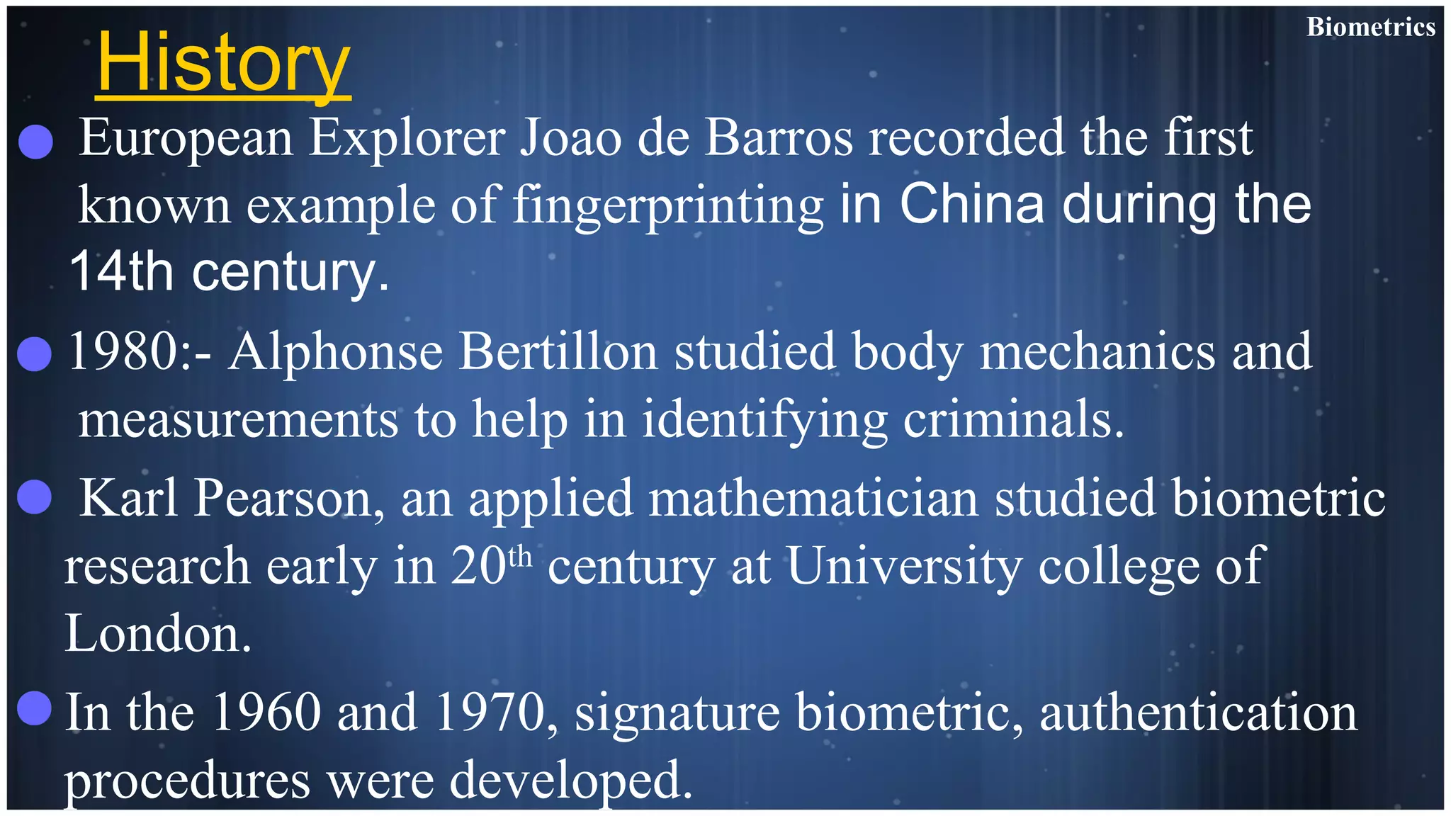 Biometrics final ppt | ODP