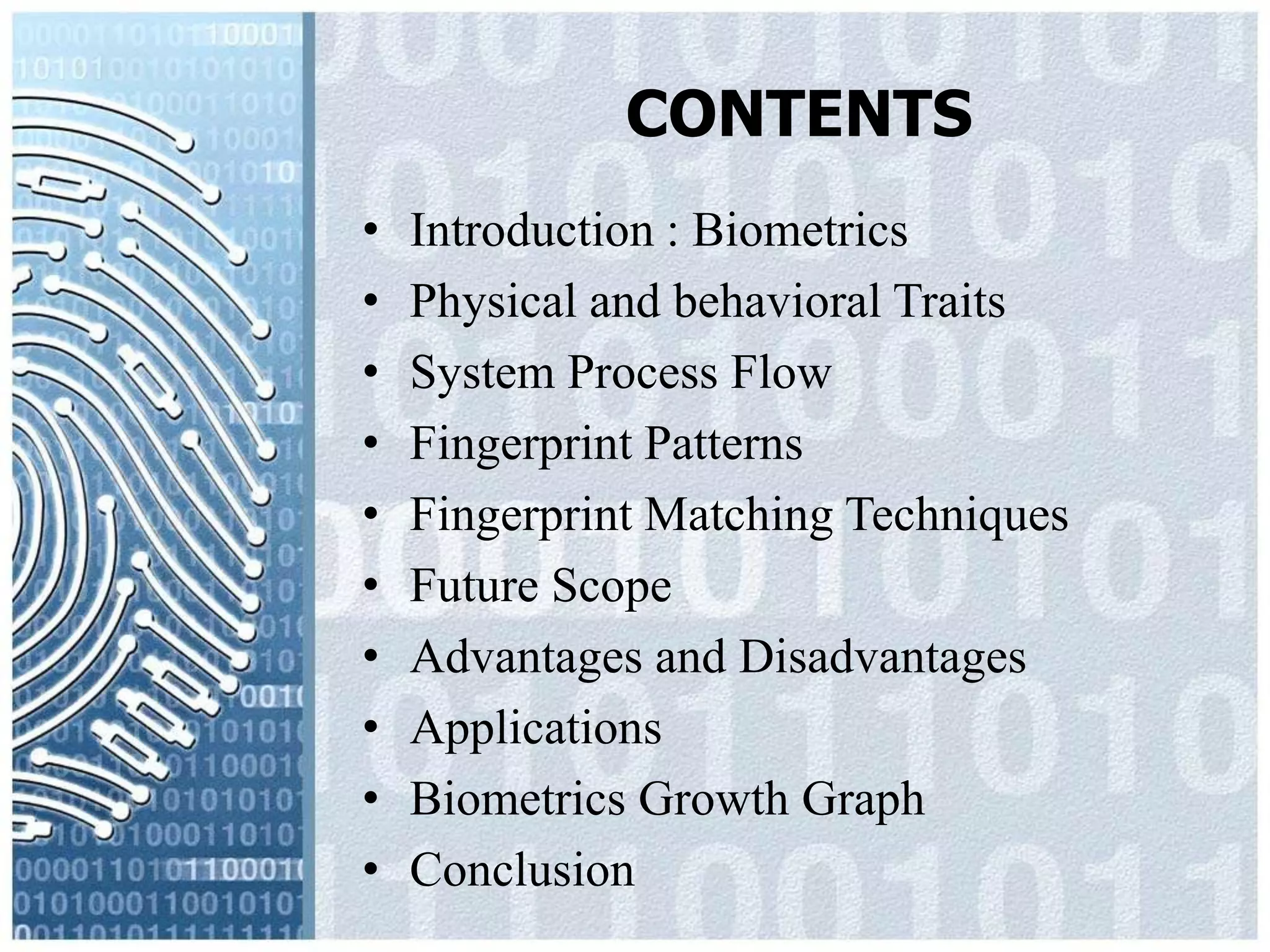 Biometrics fingerprint | PPTX