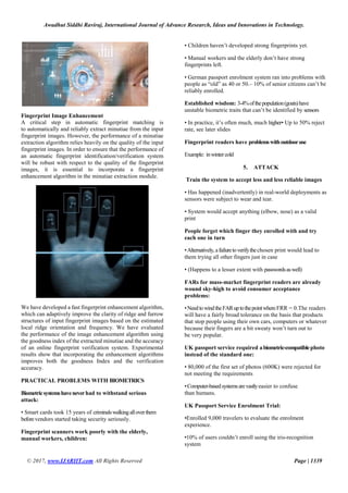 Bio metrics in secure e transaction | PDF