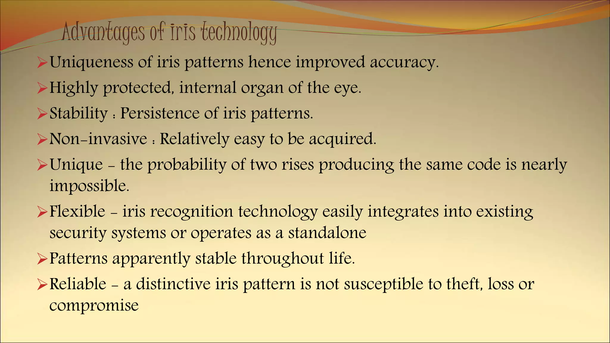 Biometrics iris recognition | PPTX