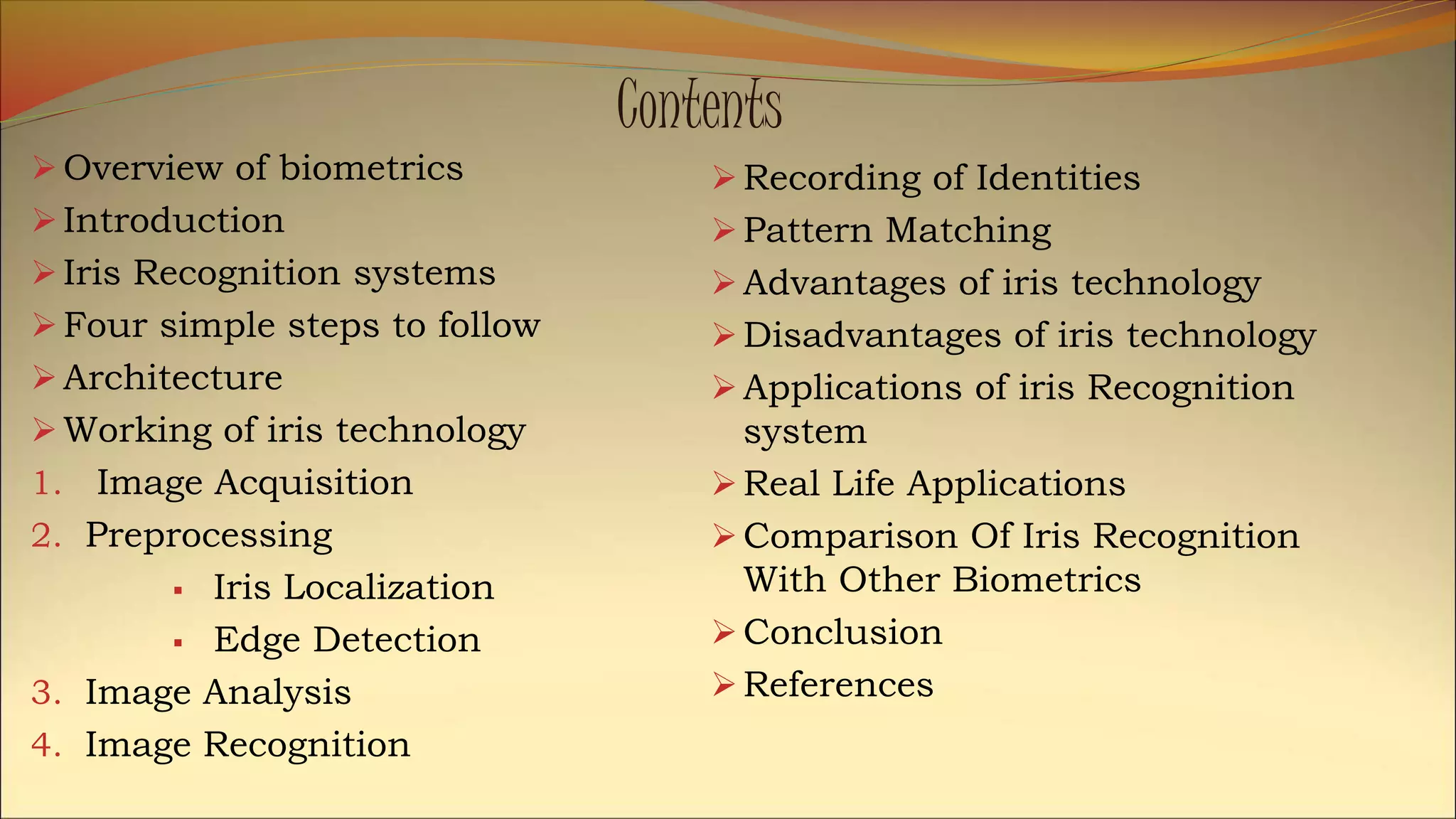 Biometrics iris recognition | PPTX