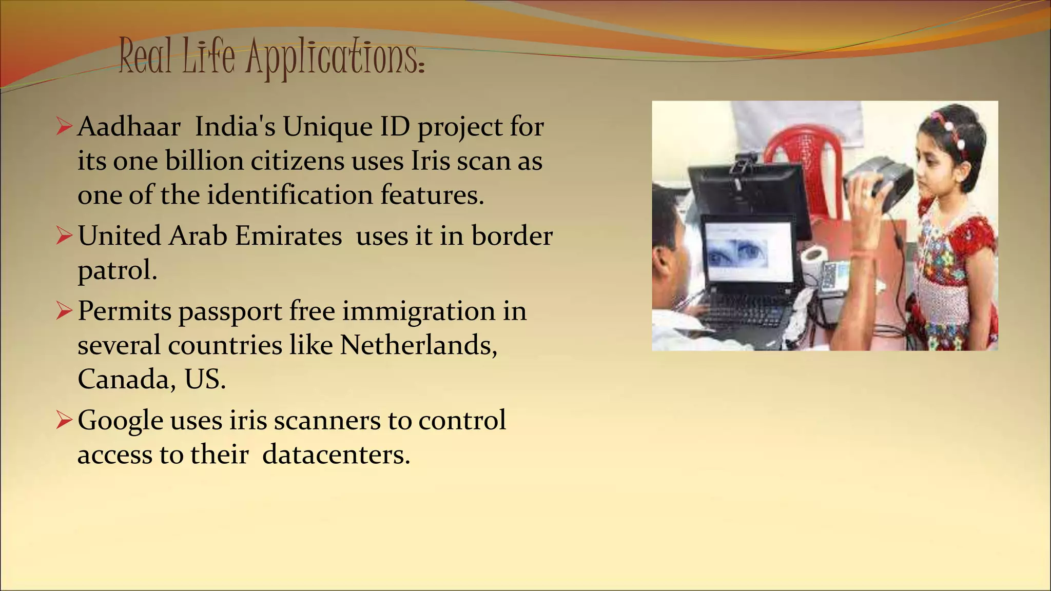 Biometrics iris recognition | PPTX