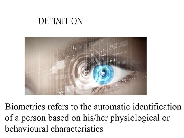Biometrics ppt | PPTX