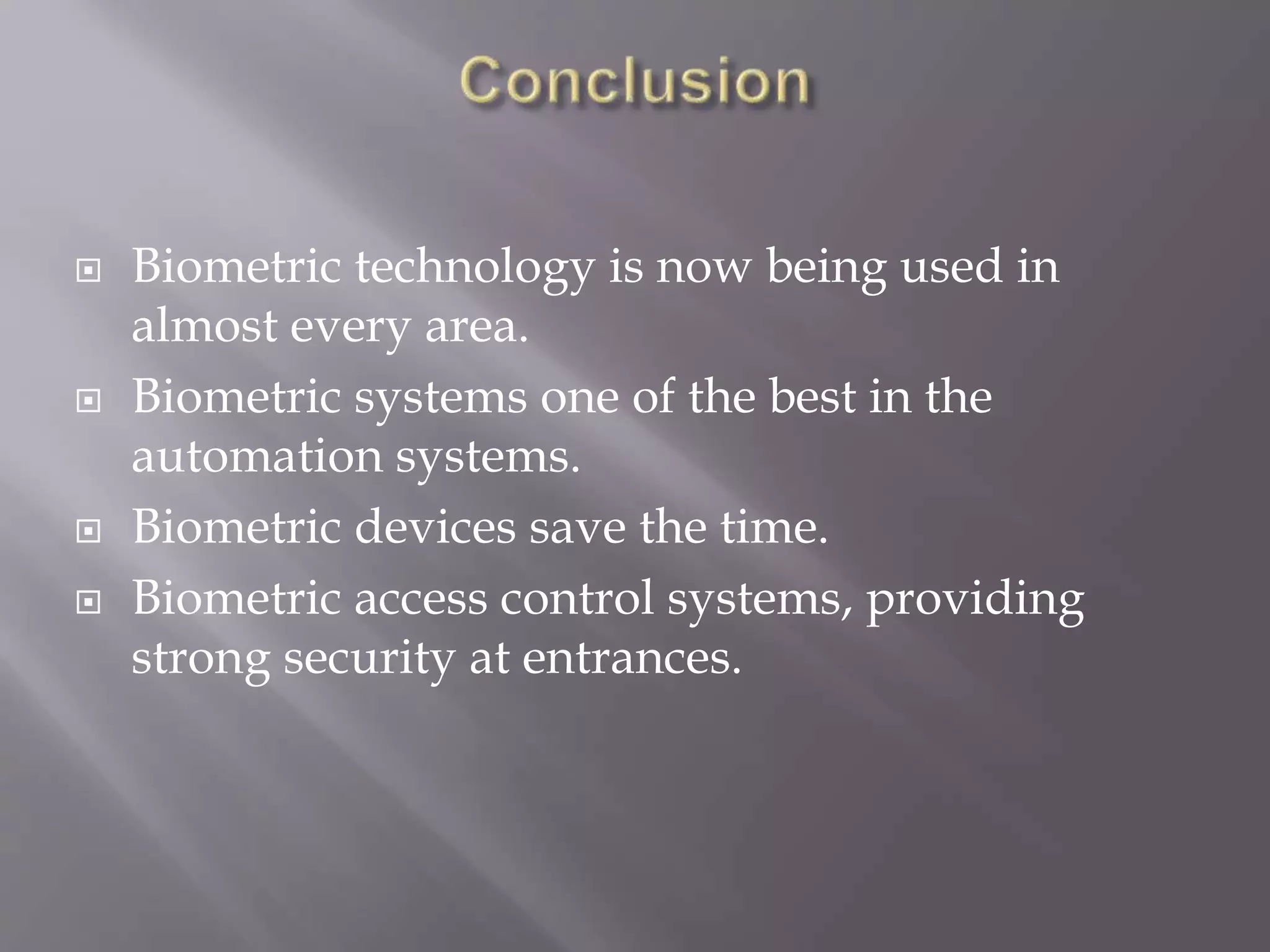 Biometrics ppt | PPT | Free Download
