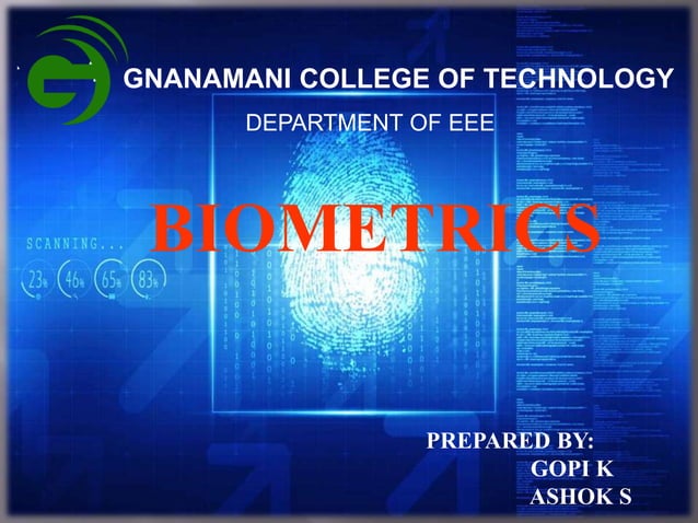 Biometrics ppt | PPT