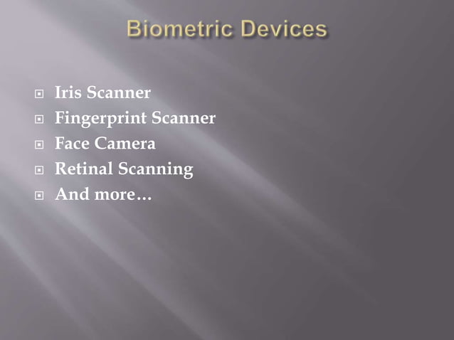 Biometrics ppt | PPT