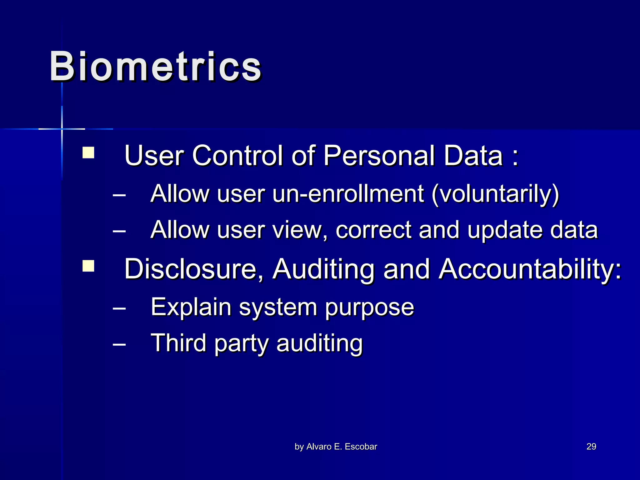 Biometrics presentation | PPT