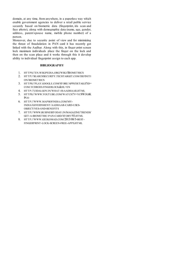 Biometrics research paper | PDF