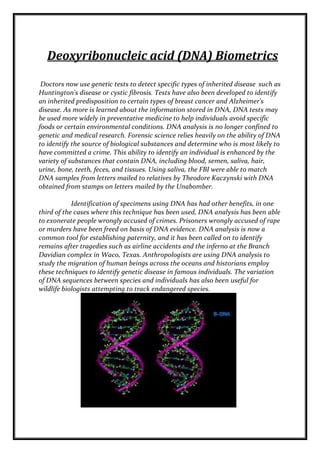Biometrics system | DOCX