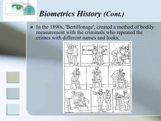 Biometricstechnology in iot and machine learning | PPT