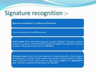 Biometrics technology ravi kumar | PPTX