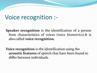 Biometrics technology ravi kumar | PPTX