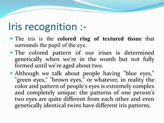 Biometrics technology ravi kumar | PPTX