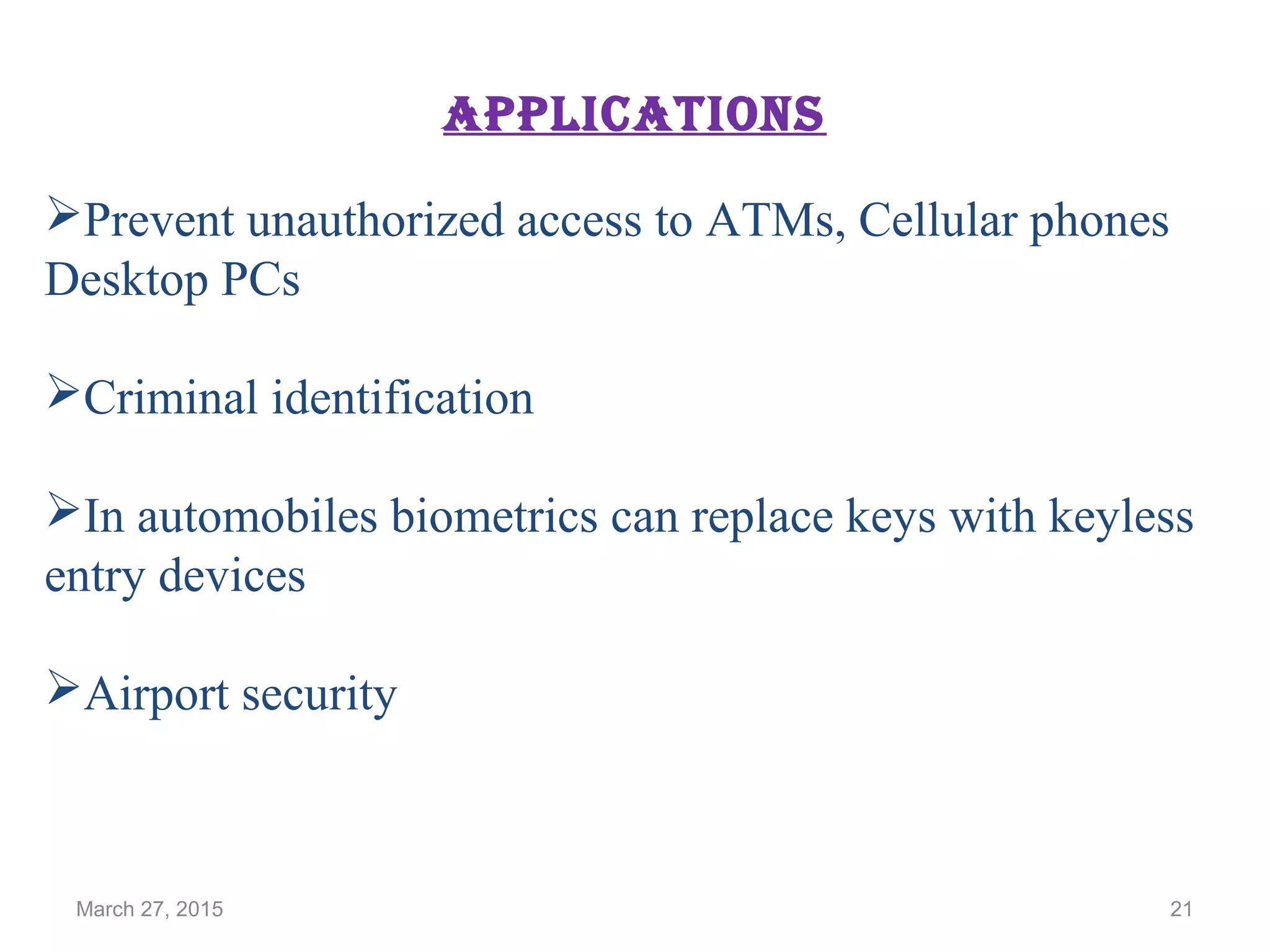 Biometrics Technology Intresting PPT | PPT