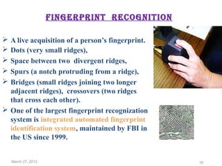 Biometrics Technology Intresting PPT | PPT
