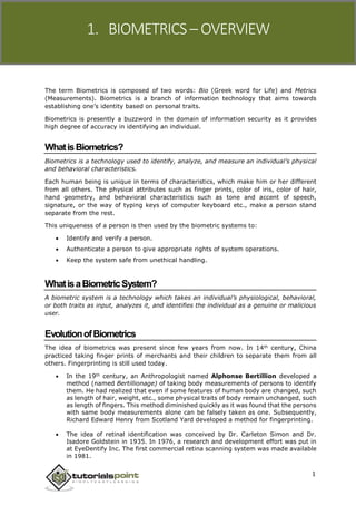 Biometrics tutorial | PDF