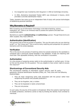 Biometrics tutorial | PDF