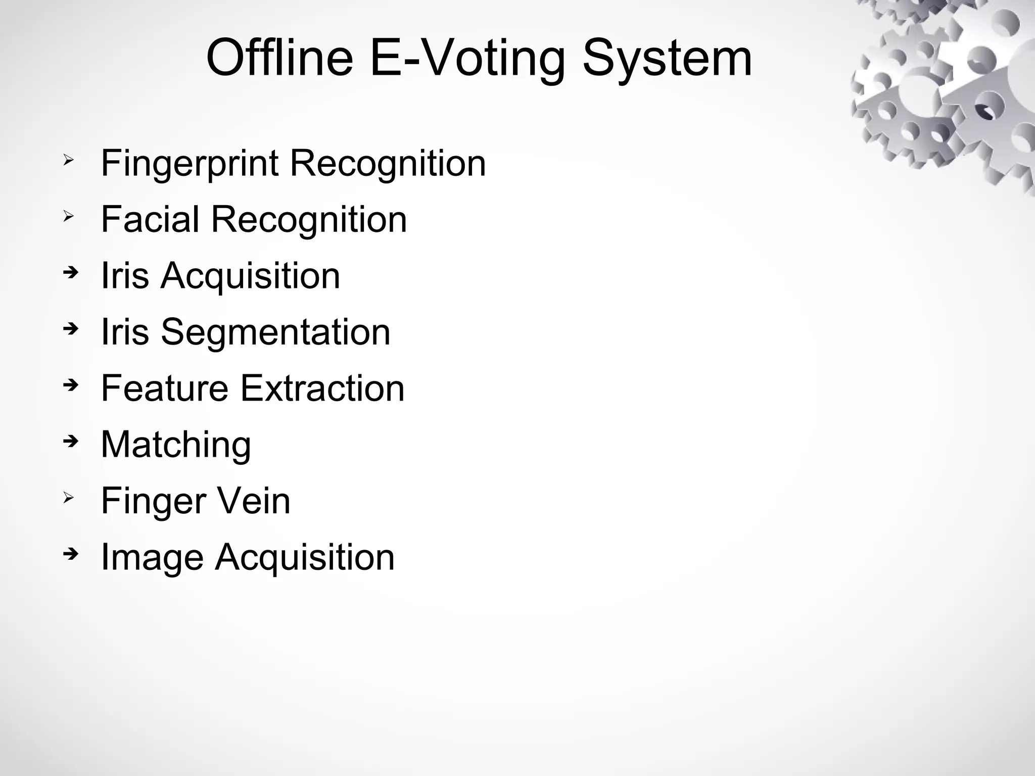 Biometrics Using Electronic Voting System With Embedded Security Ppt