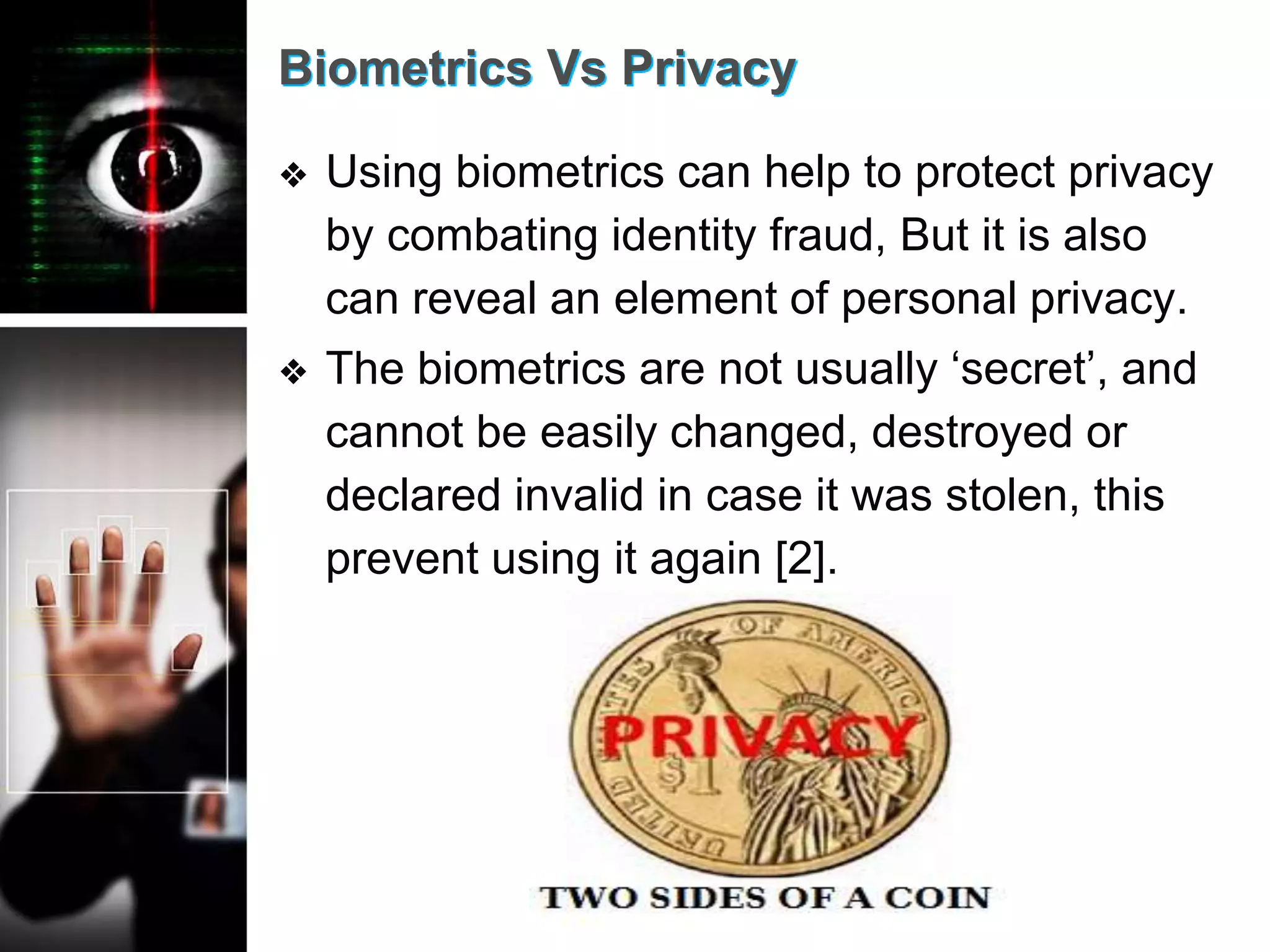 Biometric System ‎Concepts and Attacks | PPTX