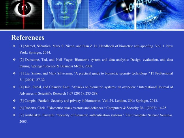 Biometric System ‎Concepts and Attacks | PPTX | Computing | Technology & Computing