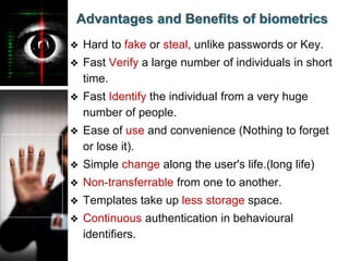 Biometric System ‎Concepts and Attacks | PPTX