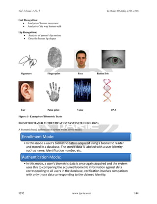 Biometric systems | PDF
