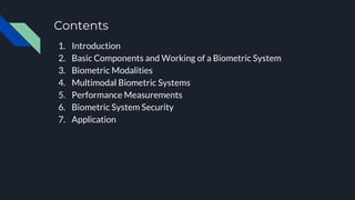 Biometric Systems and Security | PPT