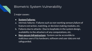 Biometric Systems and Security | PPT