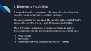 Biometric Systems and Security | PPT