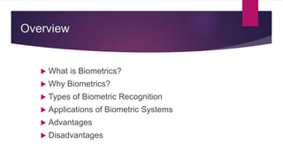 Biometric Technology | PPTX