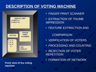 Biometric voting machine | PPT