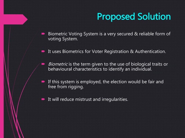 Biometric Voting System Pptx