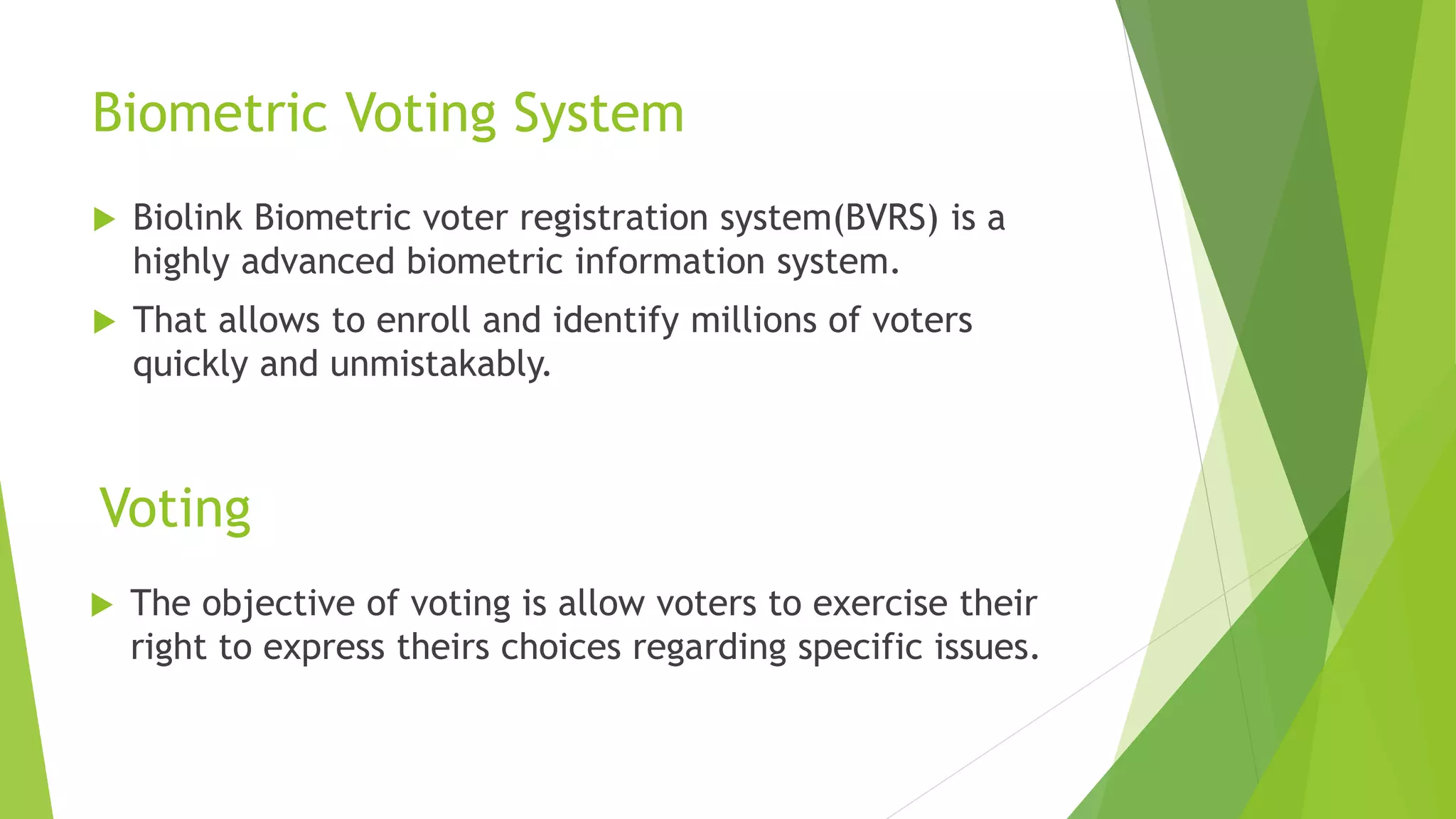 Biometric Voting System Pptx