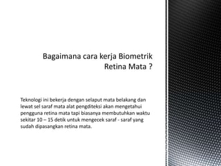 Biometrik Retina Mata | PPTX