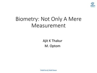 Biometry: Not only a mere Measurement | PPT