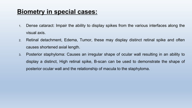 Biometry explanation and the used formulas.pptx | Eye and Vision Conditions | Diseases and ...