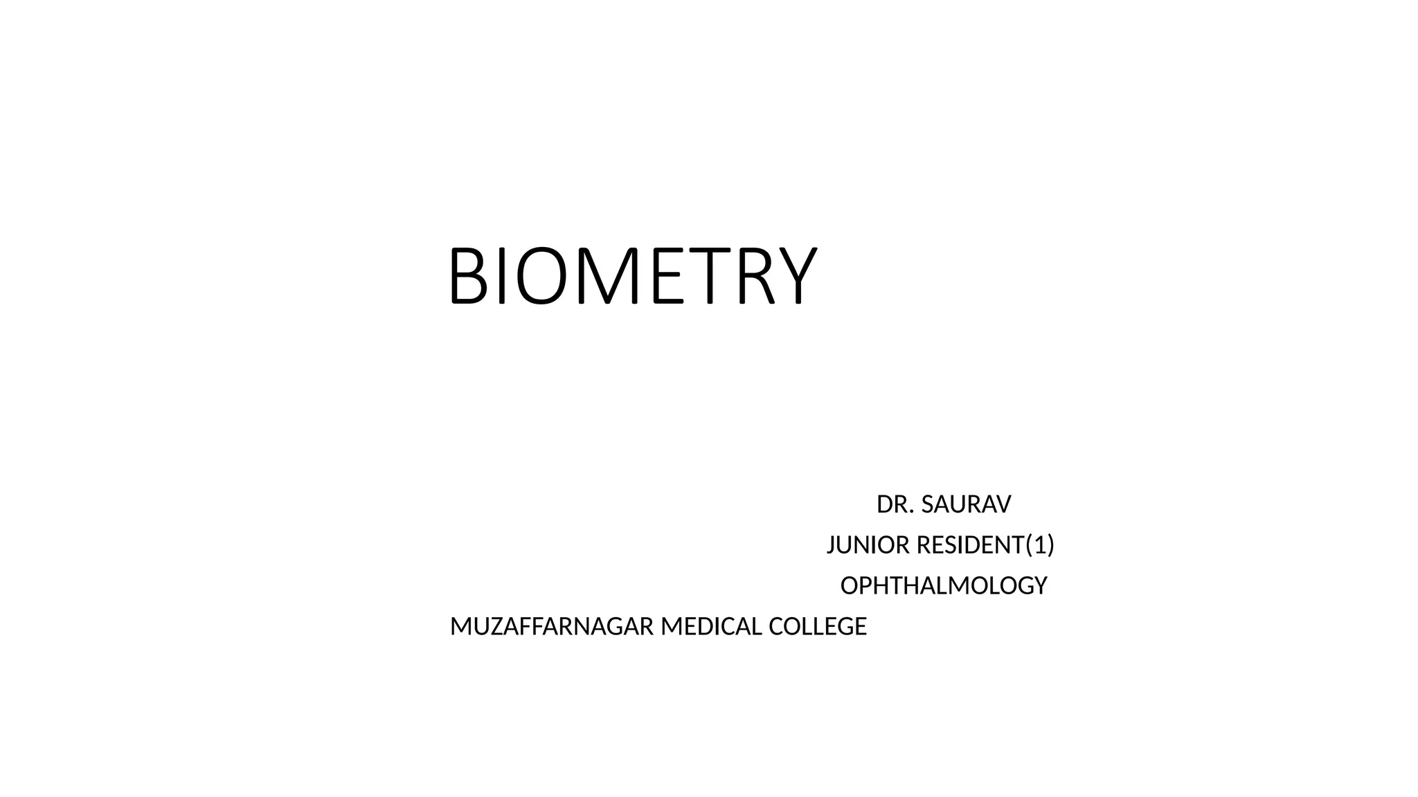 Biometry with basics of keratometry, A scan and iol power calculation formulae | PPTX