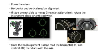Biometry with basics of keratometry, A scan and iol power calculation ...