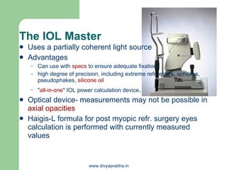 Biometry for Cataract | PPT