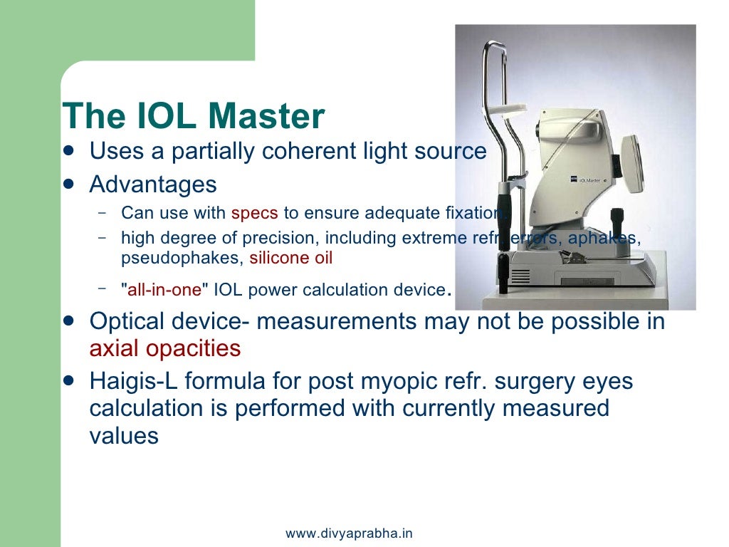 Biometry for Cataract
